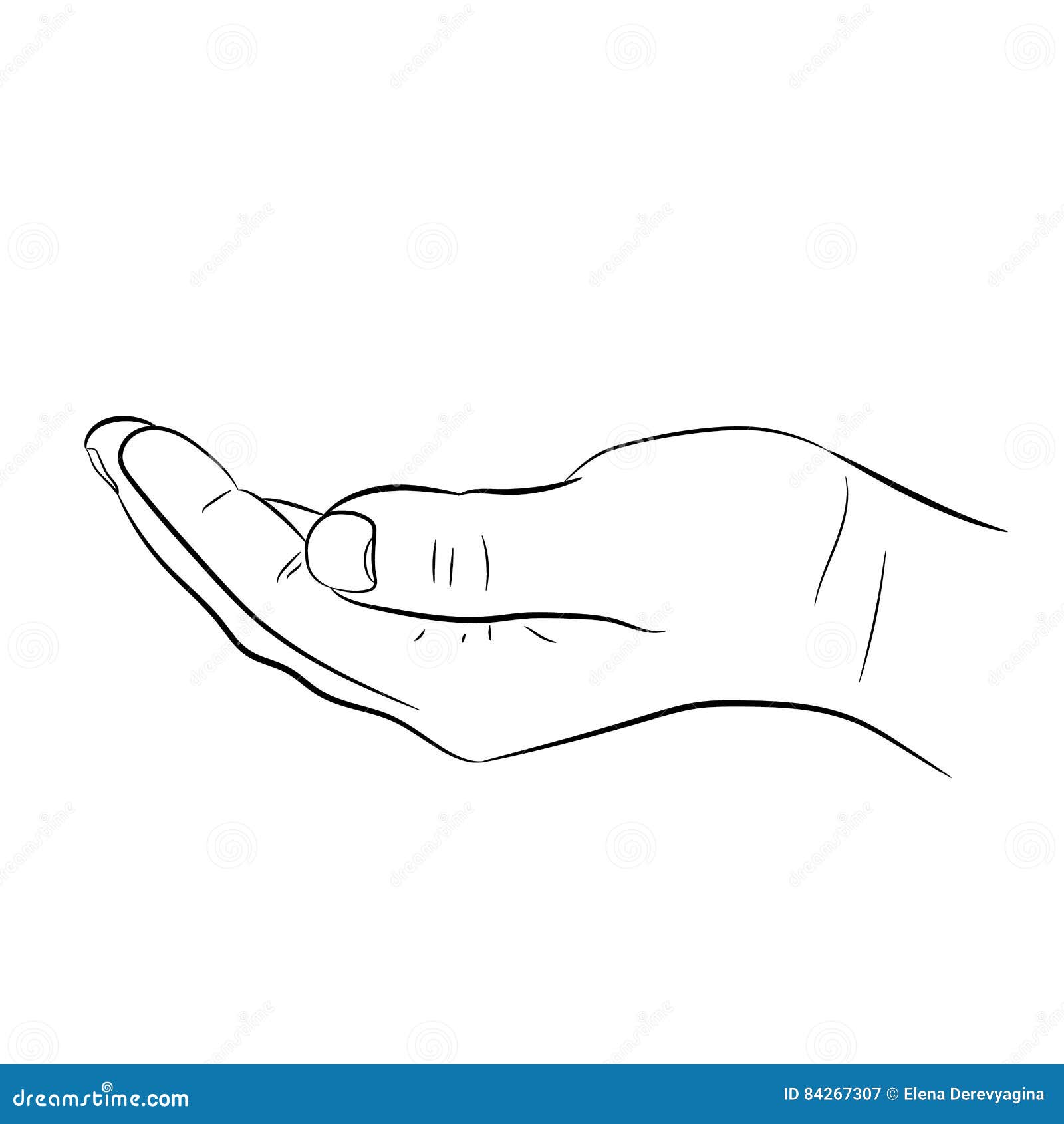 Bitten Der Hand Auf Weiß Von Vektorillustrationen Vektor Abbildung ...