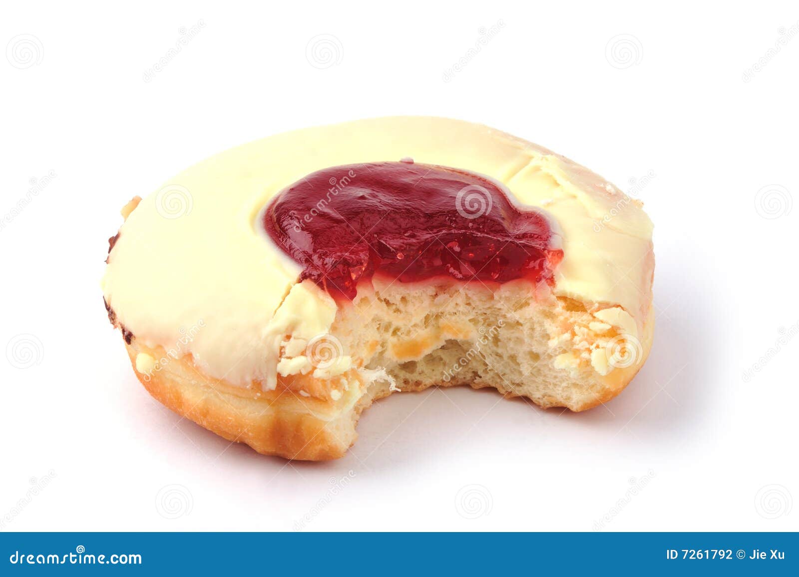 Bitten donut stock photo. Image of yummy, baked, dessert - 7261792