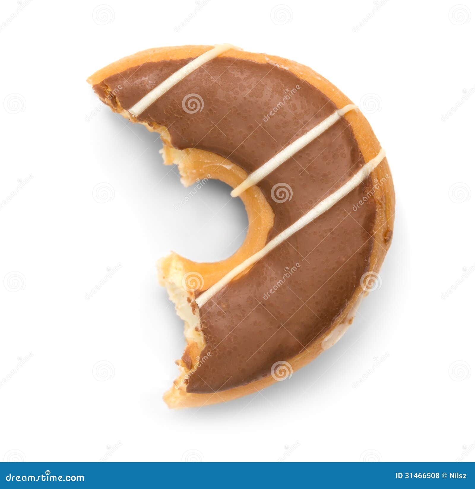 Bitten Donut stock photo. Image of chocolate, delicious - 31466508