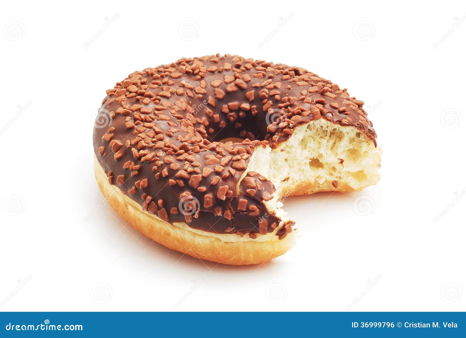 Bitten doughnut stock photo. Image of bitten, pastry - 36999796