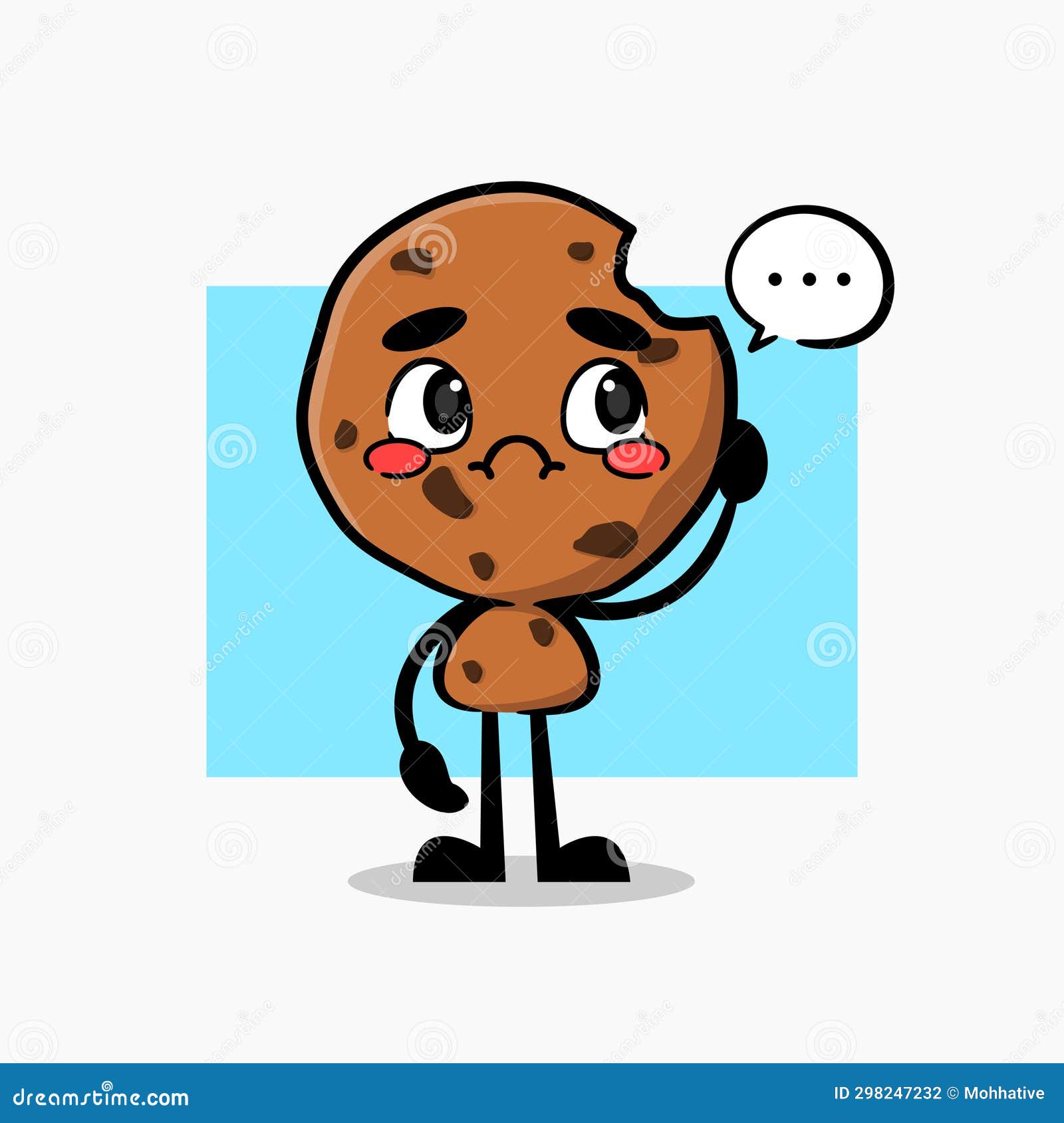 Bitten Funny Cake Mascot. Funny Food Vector Character Stock Vector ...