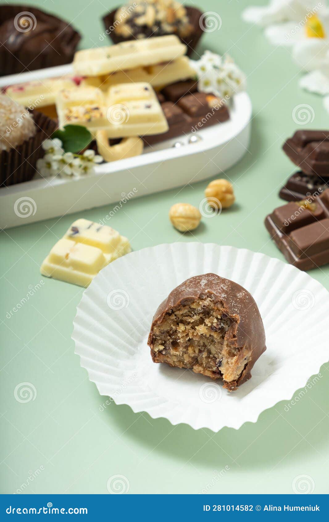 Bitten Healthy Craft Candy with Nuts Stock Photo - Image of craft ...