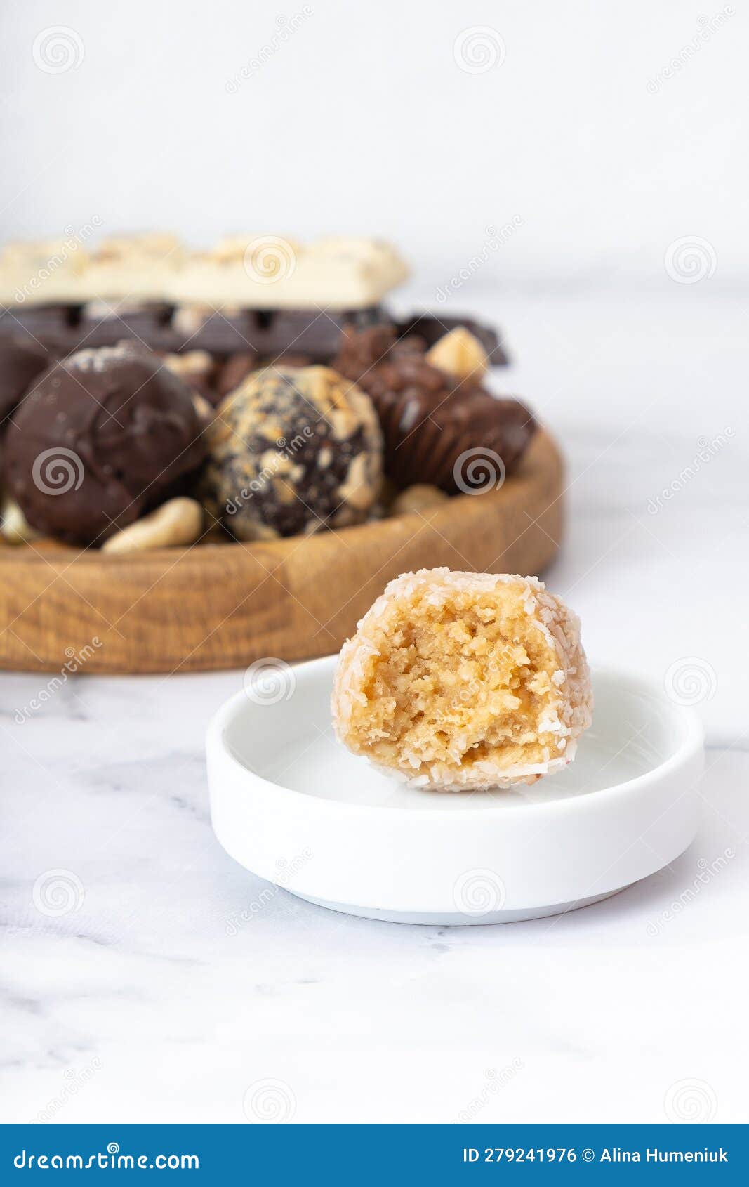 Bitten Healthy Craft Candy with Nuts. Hand Made Candy Sweets Stock ...