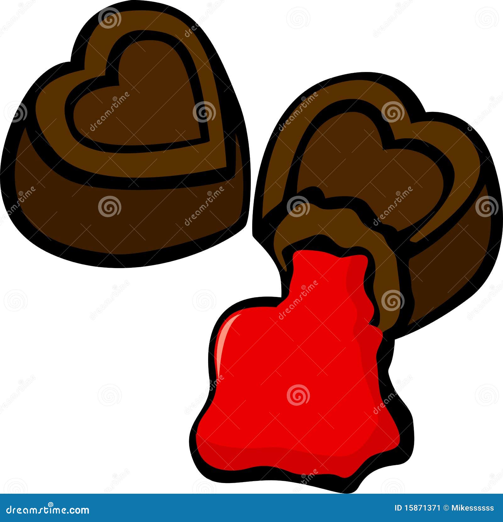 Bitten Heart Vector Illustration | CartoonDealer.com #28566850