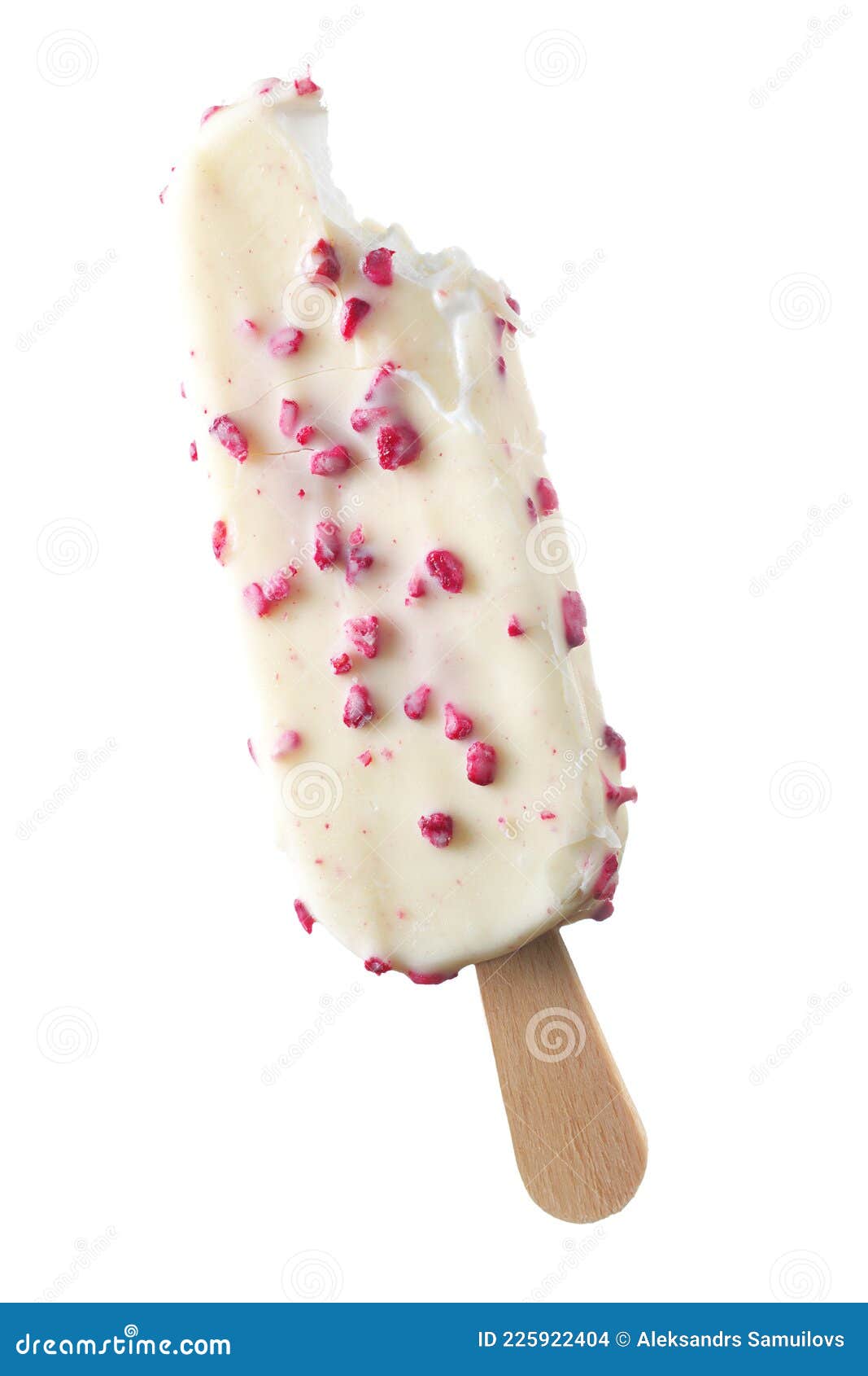 Bitten ice cream stock photo. Image of food, stick, snack - 225922404