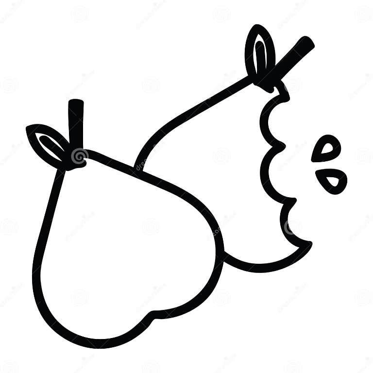Bitten pears icon stock vector. Illustration of icon - 147650724