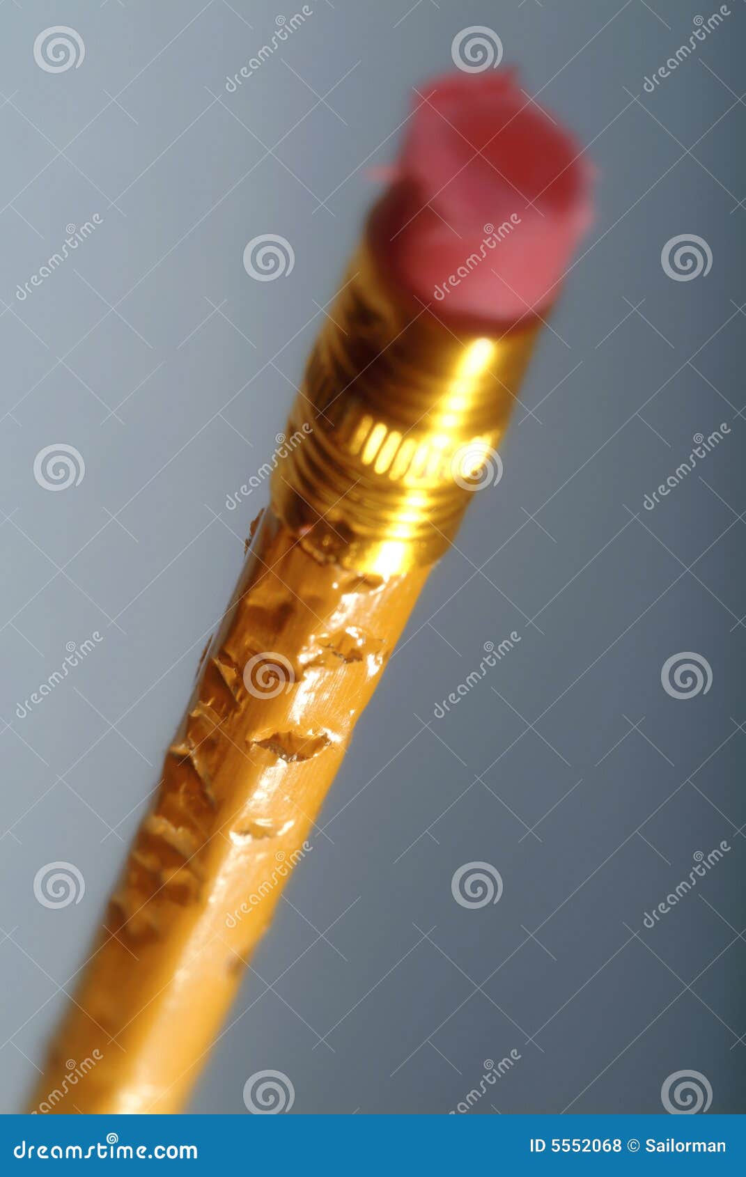 Bitten Pencil. stock photo. Image of eraser, bite, teeth - 5552068