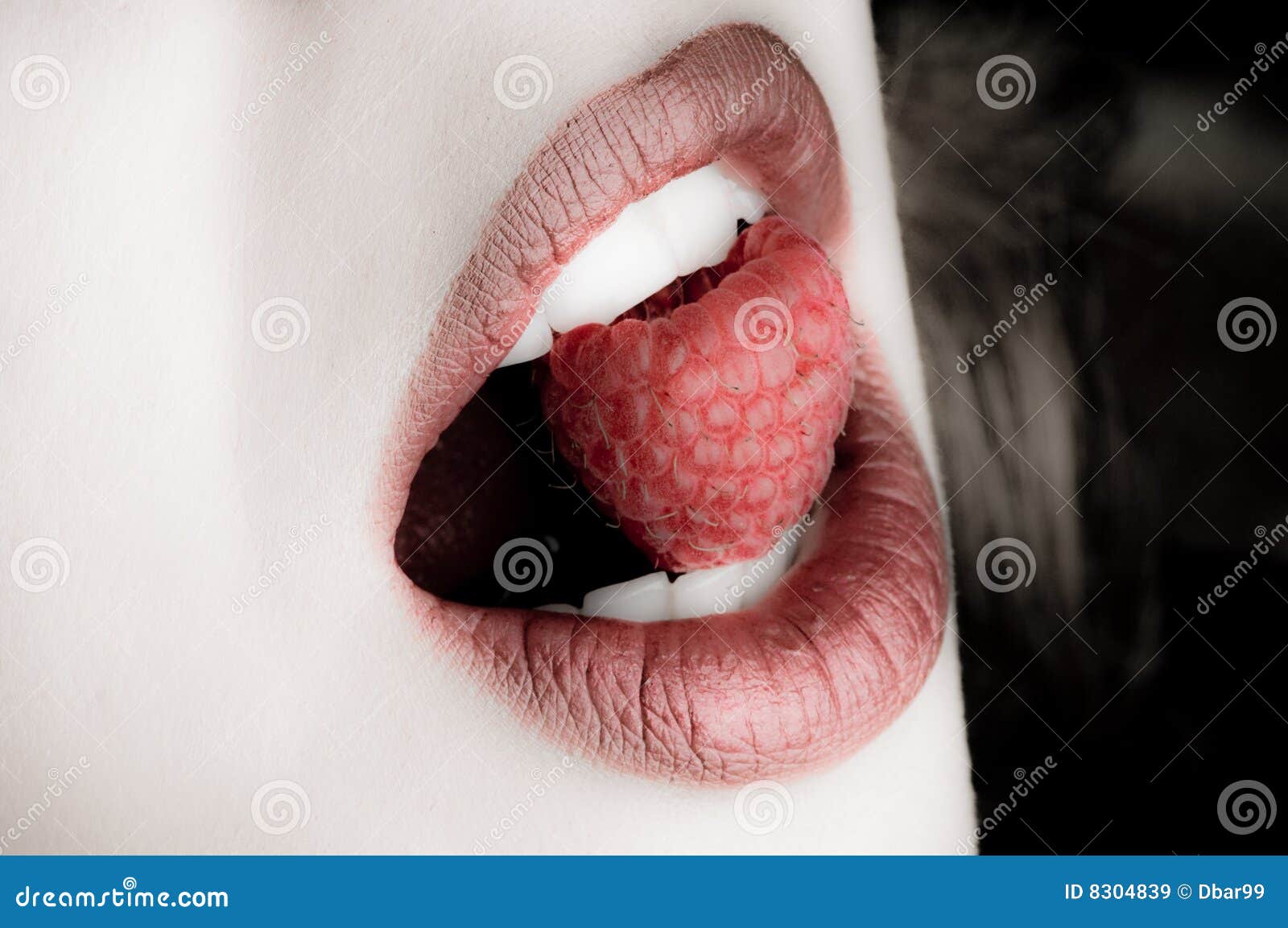 Bitten Raspberry stock image. Image of market, fruit, lips - 8304839