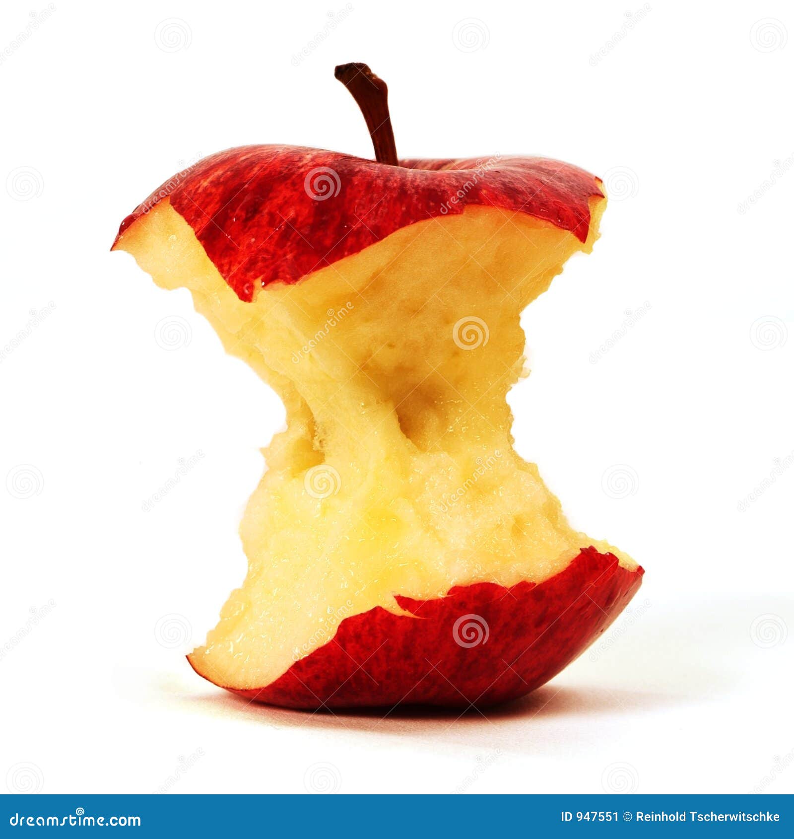 Bitten red Apple stock image. Image of core, healty, closeup - 947551