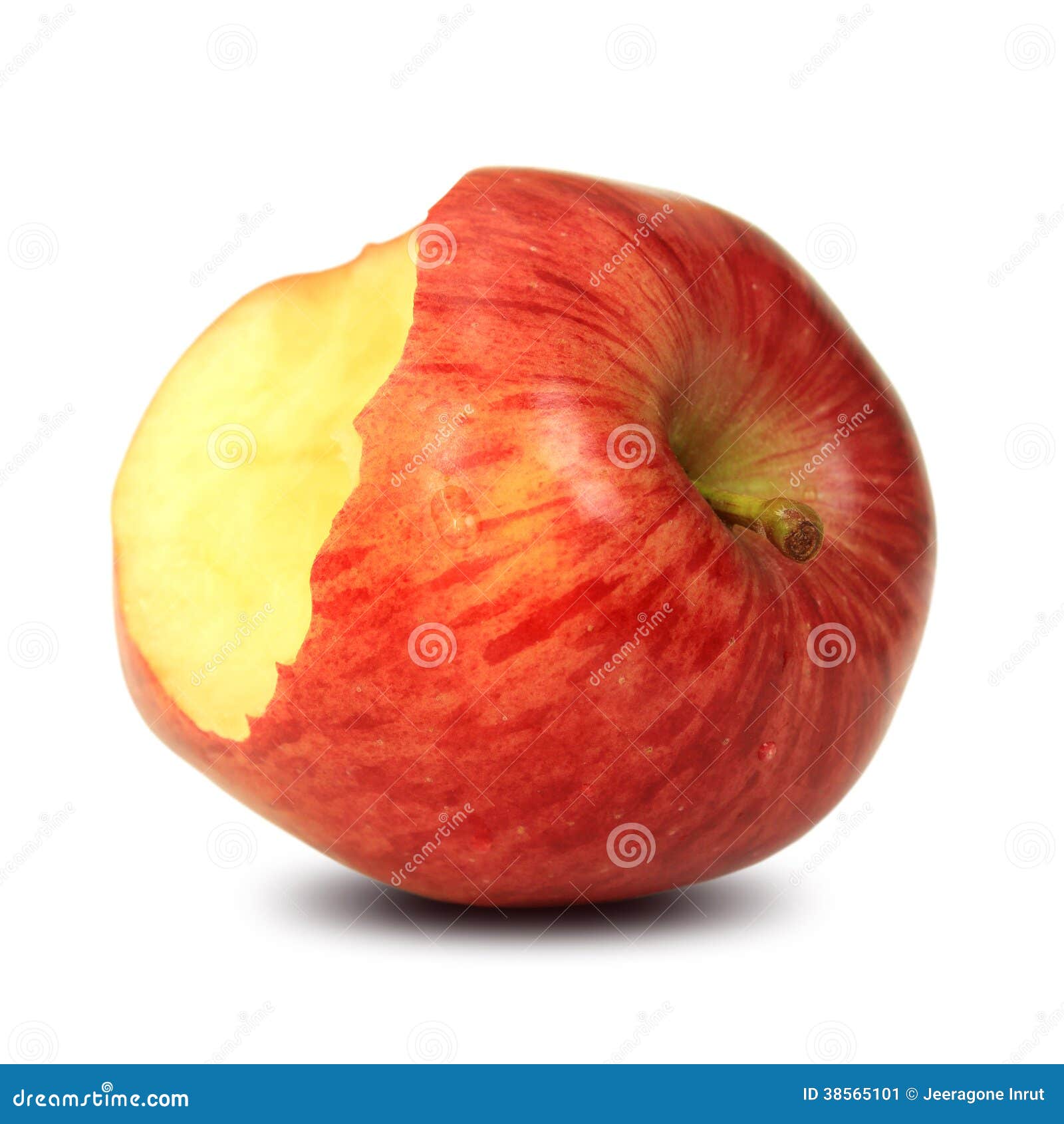 Bitten red apple stock image. Image of diet, dessert - 38565101