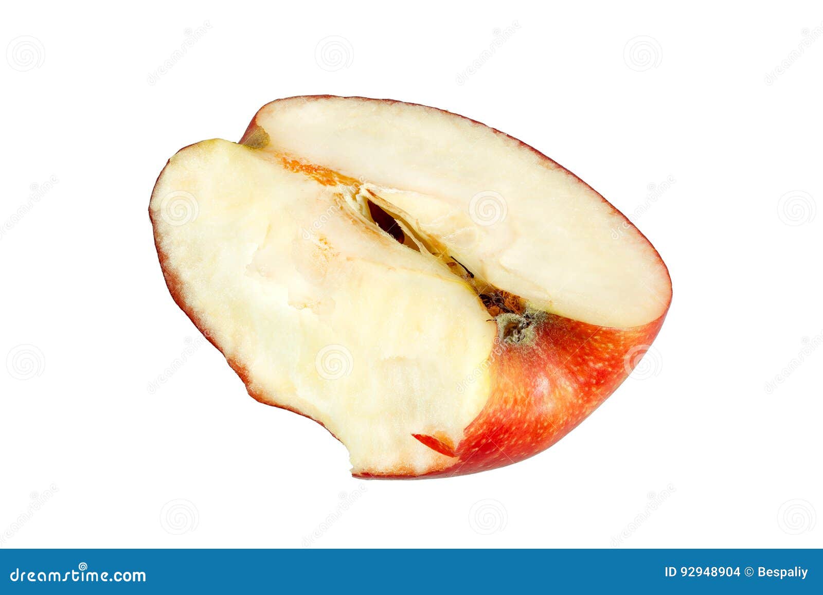 The bitten red apple. stock photo. Image of healthy, clipping - 92948904