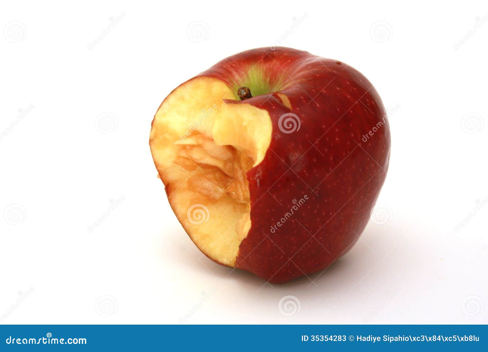 Bitten red apple stock image. Image of lifestyle, elegance - 35354283
