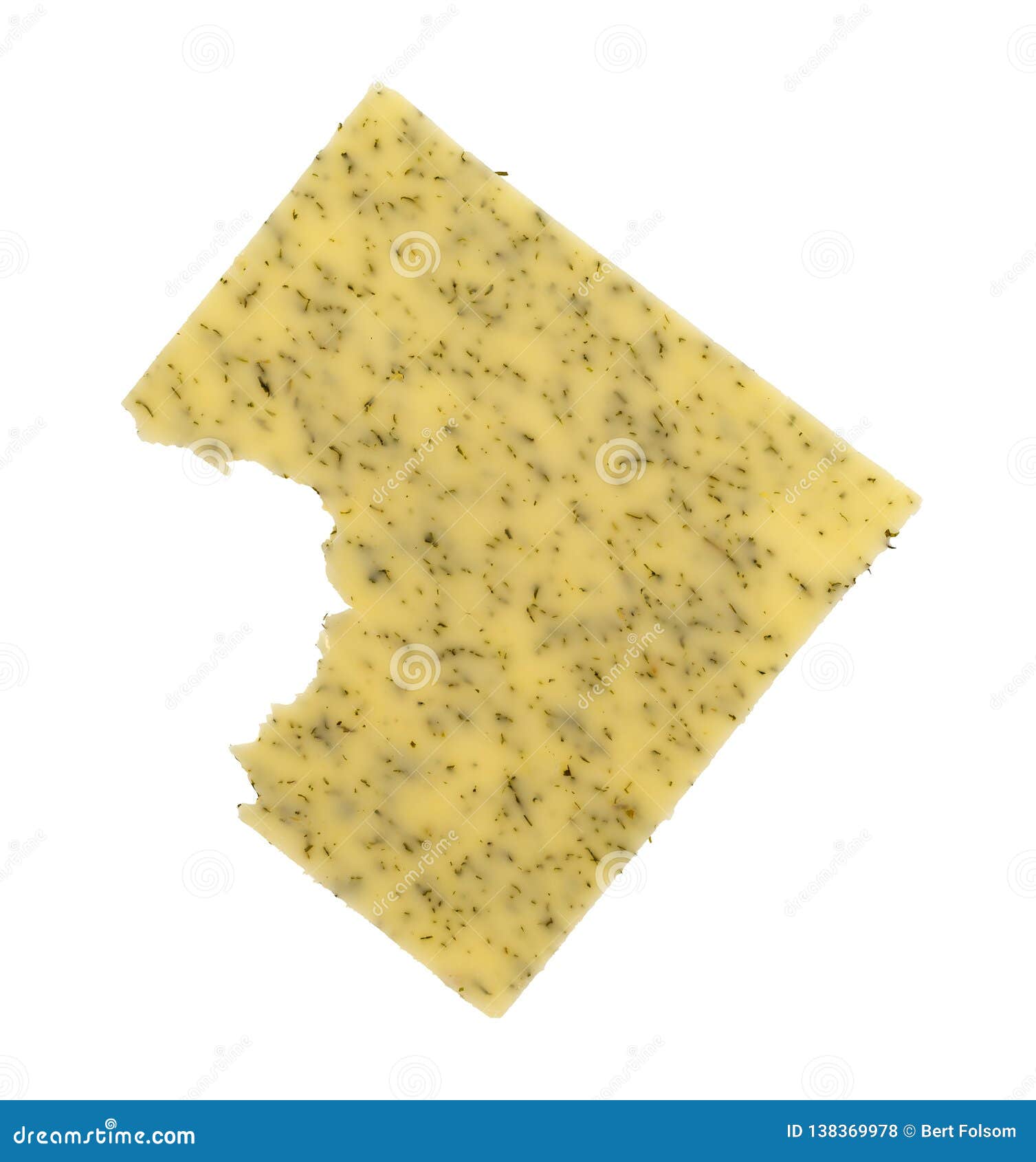 Bitten Slice of Cheddar Cheese with Garlic Stock Photo - Image of food ...