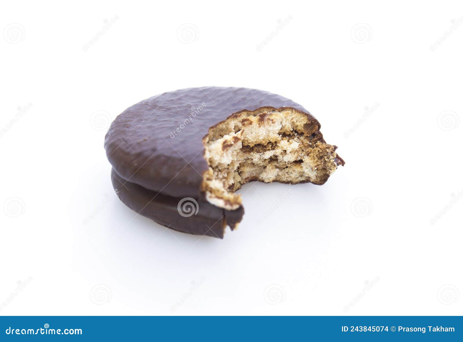 Bitten Snacks Isolated on White Background Stock Photo - Image of ...