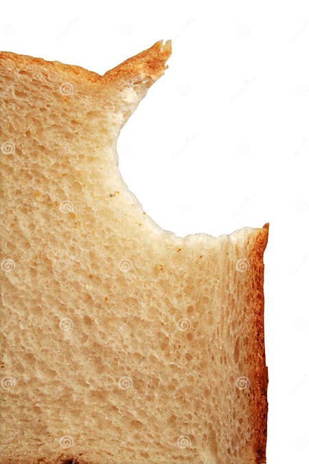 Bitten toast bread stock photo. Image of isolated, healthy - 10429346
