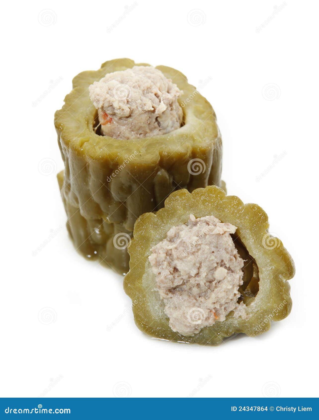 Bitter gourd with meat stock photo. Image of healthy - 24347864
