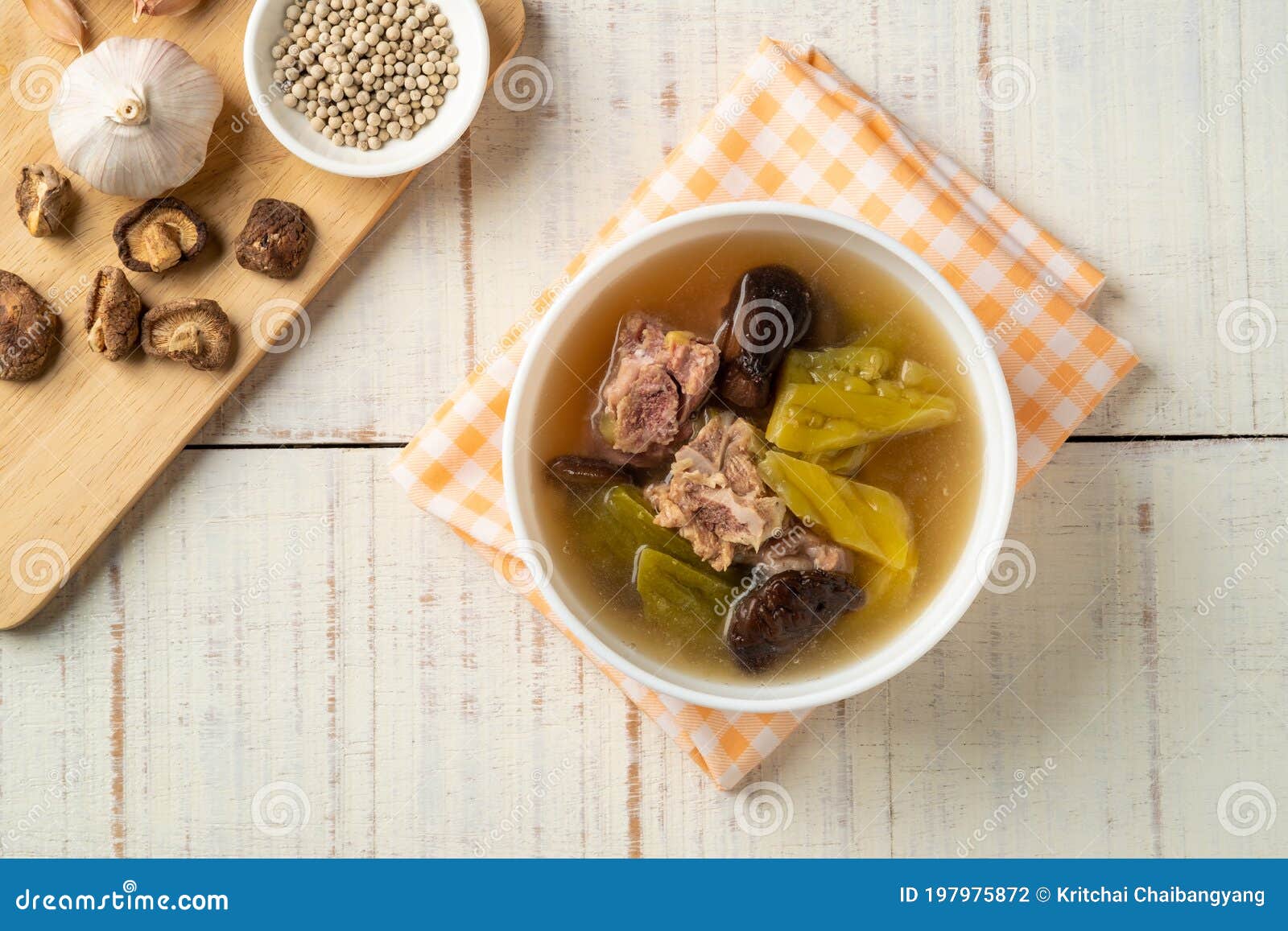 Bitter Gourd with Pork Spare Rib Soup Stock Photo - Image of cook ...