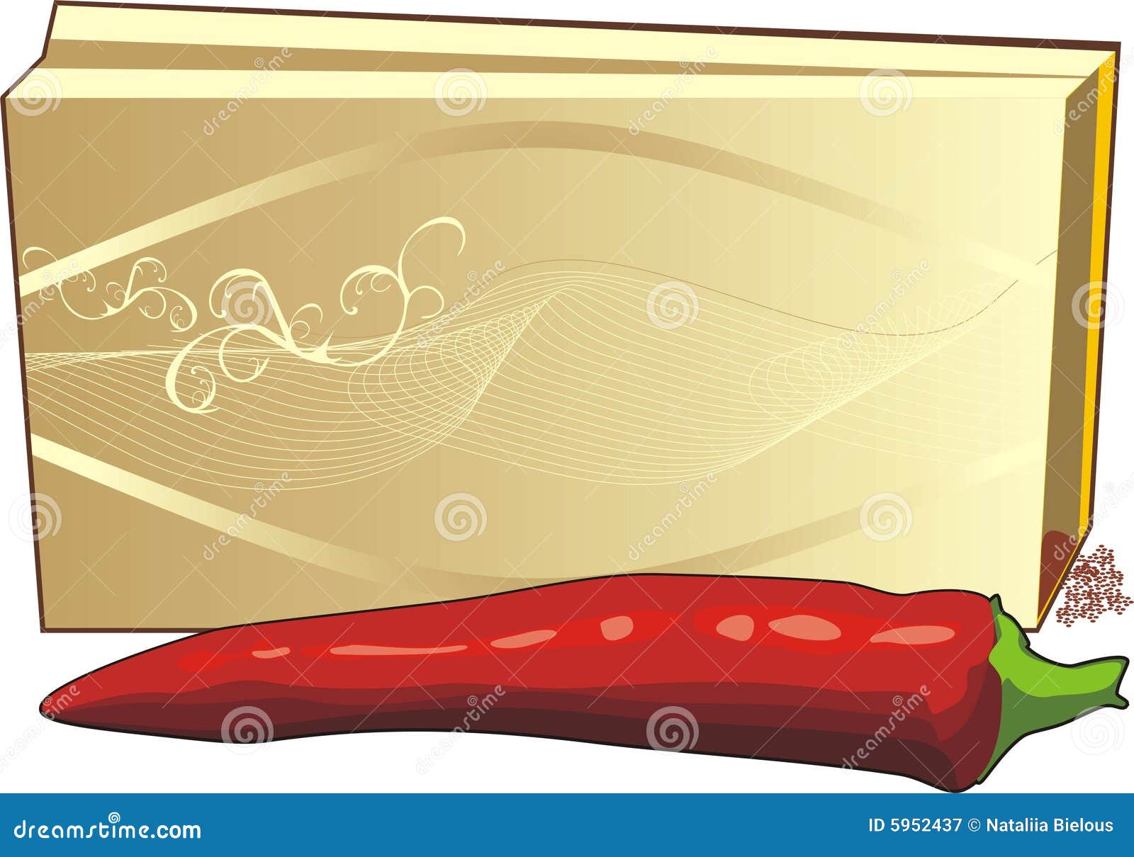 Bitter pepper. Package stock vector. Illustration of wave - 5952437