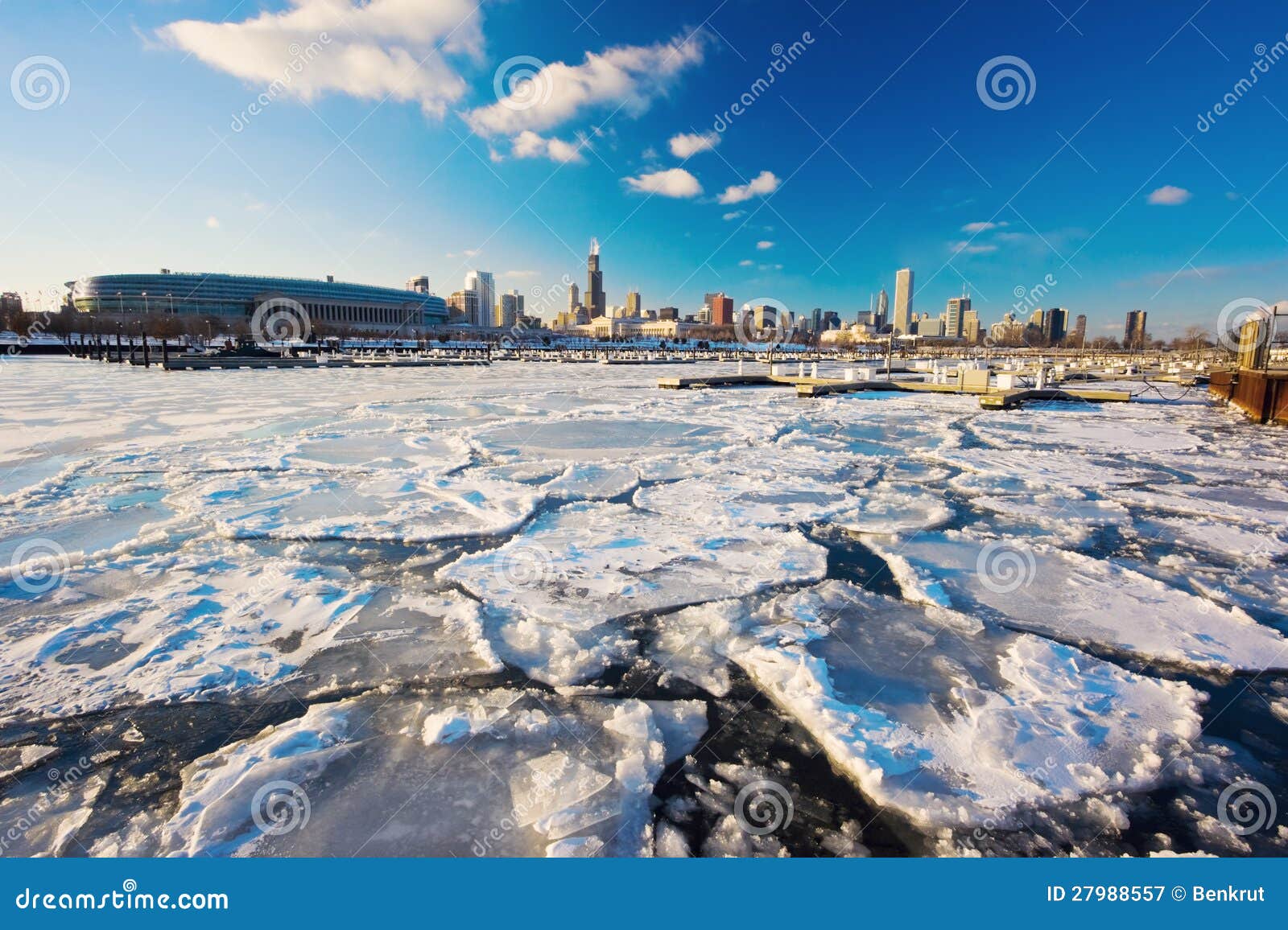 Bitter winter in Chicago stock image. Image of cold, chicago - 27988557