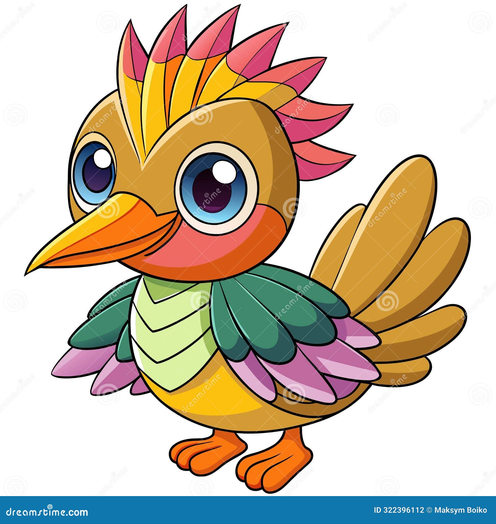 Bittern Bird Knocks Vector Kawaii Stock Vector - Illustration of design ...