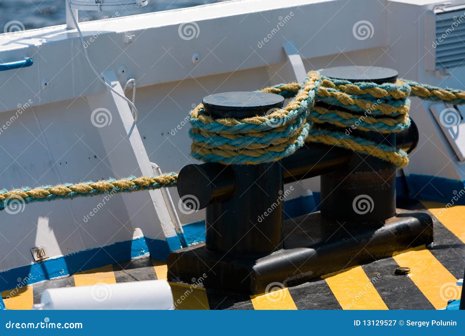 Bitts stock image. Image of rope, reliable, stripes, ship - 13129527