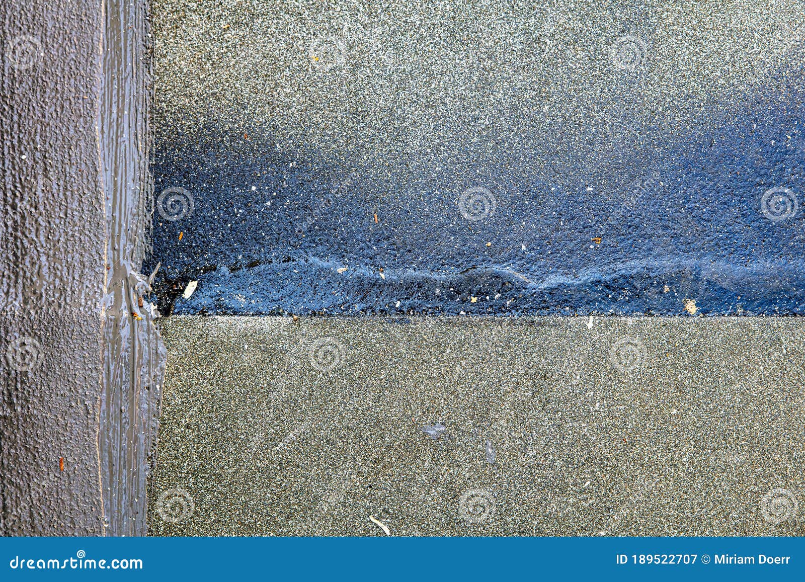 Bitumen Felt or Tarboard and Tar Paper on the Floor, Working Progress ...