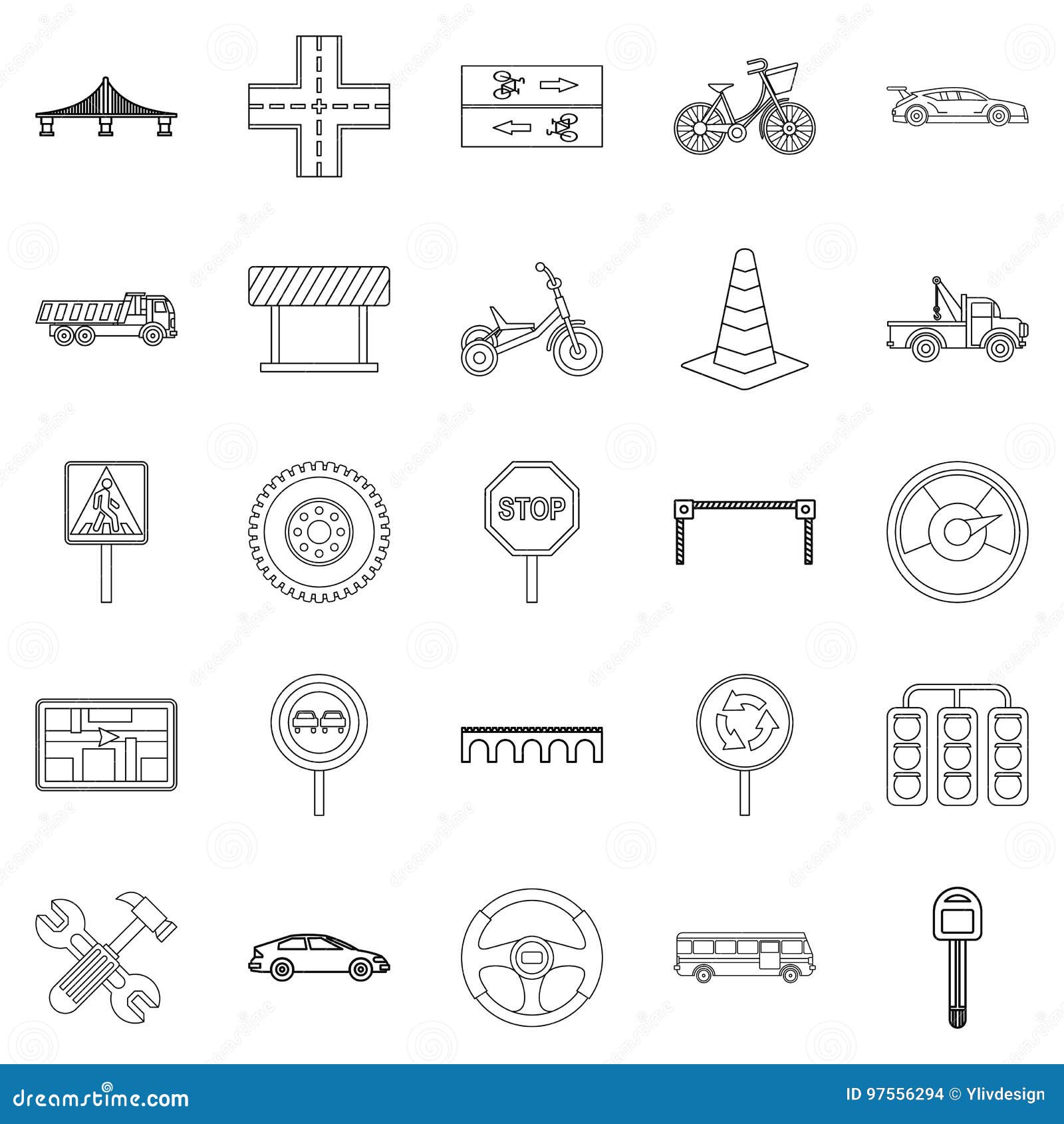 Bitumen Icons Set, Outline Style Stock Vector - Illustration of ...