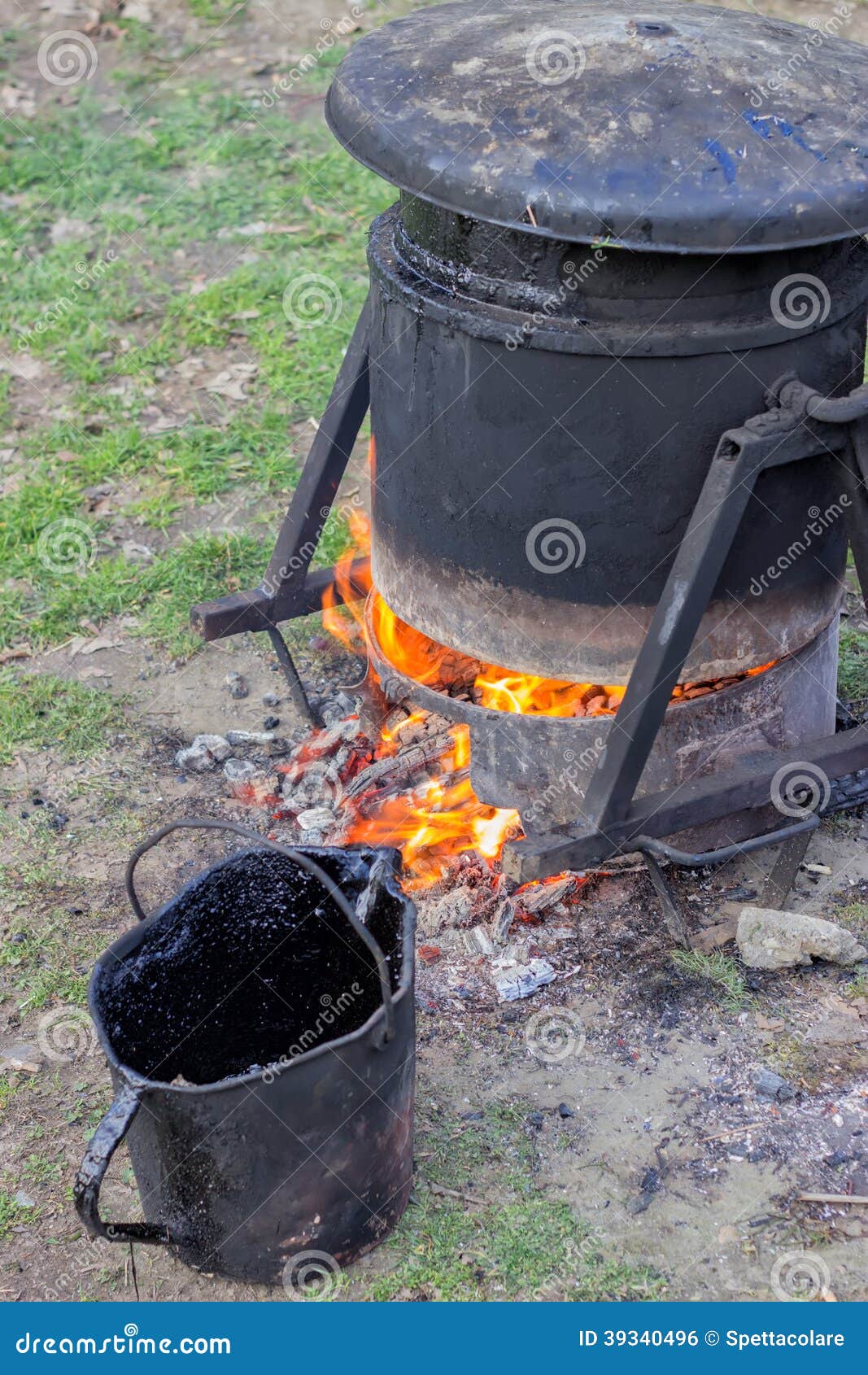 Bitumen Melting Device stock photo. Image of closeup - 39340496
