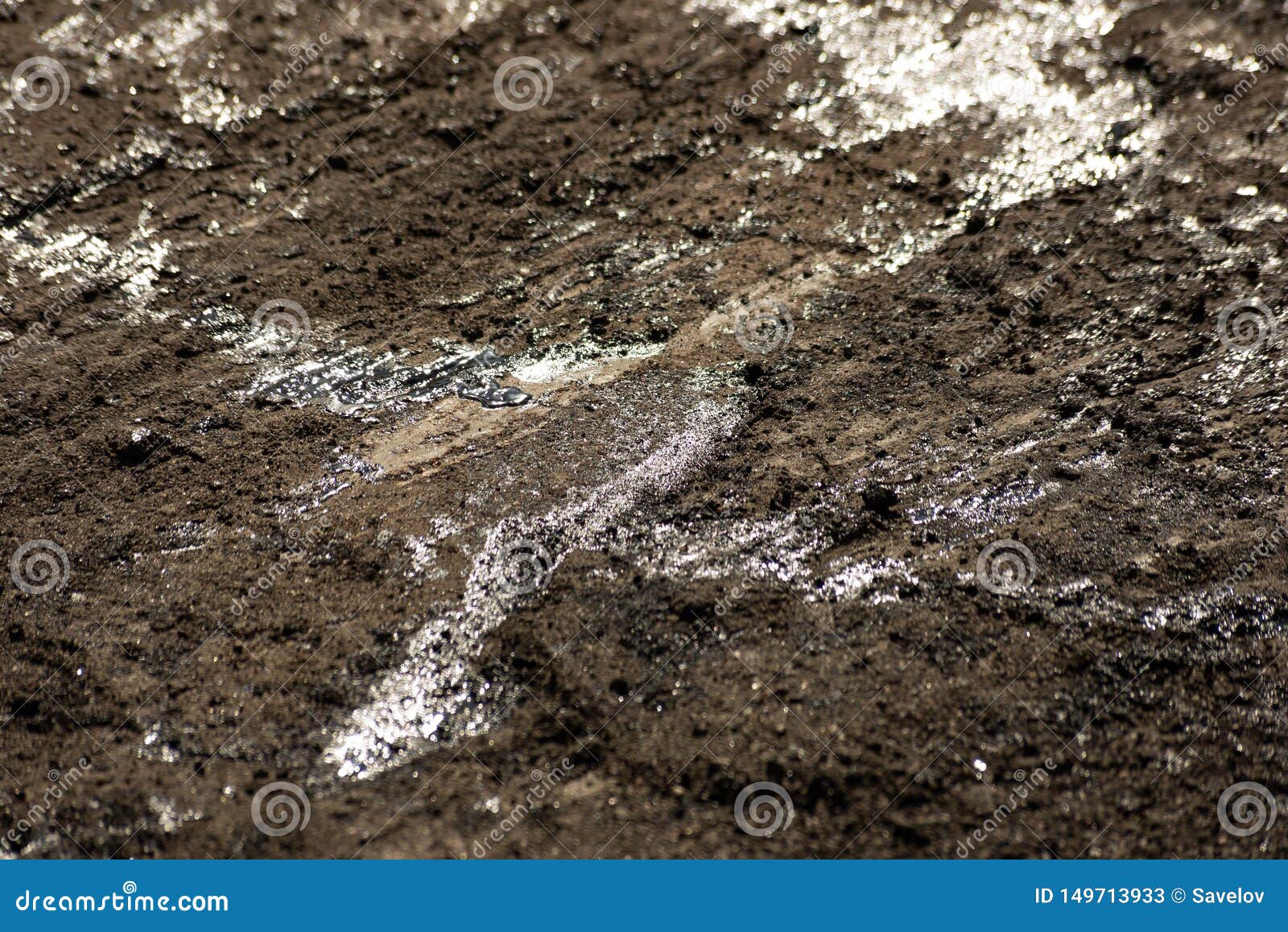 Bitumen on the Surface of Asphalt Under Construction, Soft Focus Stock ...