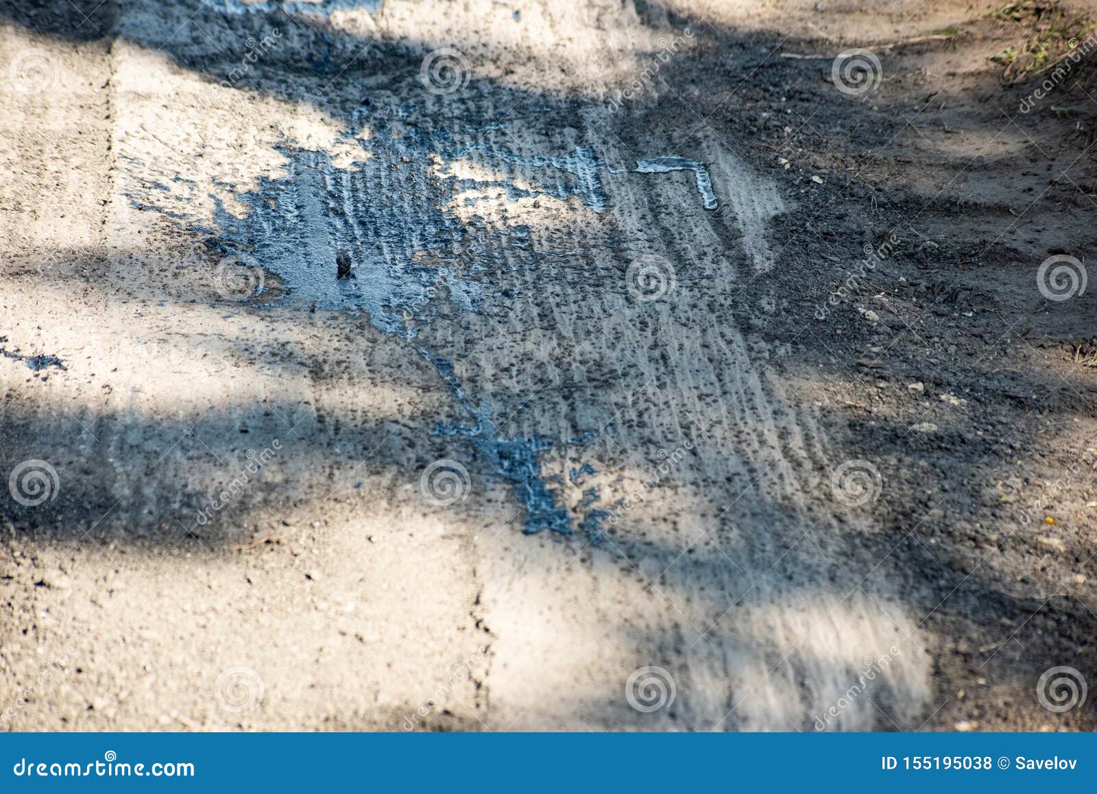 Bitumen on the Surface of Road Under Construction Stock Photo - Image ...