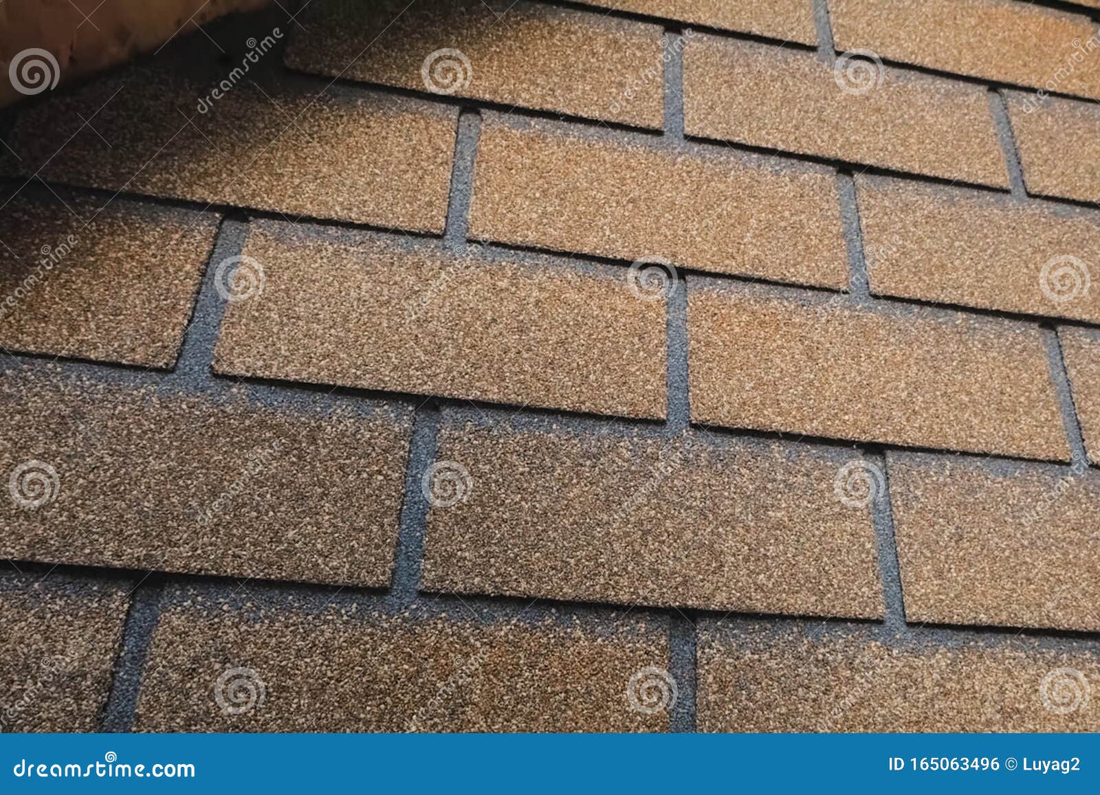 Bituminous Tile for a Roof. a Roof from a Bituminous Tile. Moder Stock ...