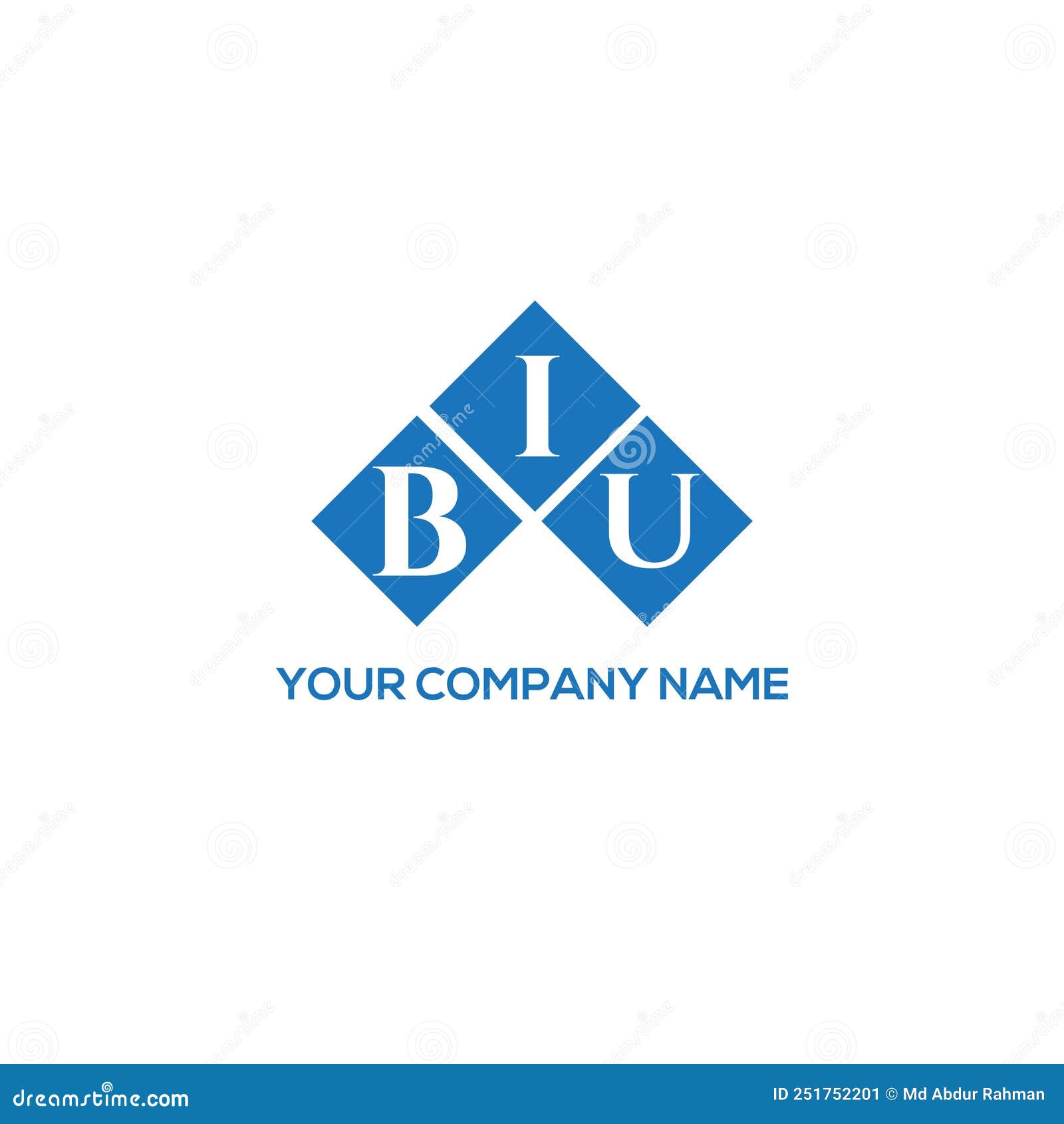 BIU Letter Logo Design On WHITE Background. BIU Creative Initials ...