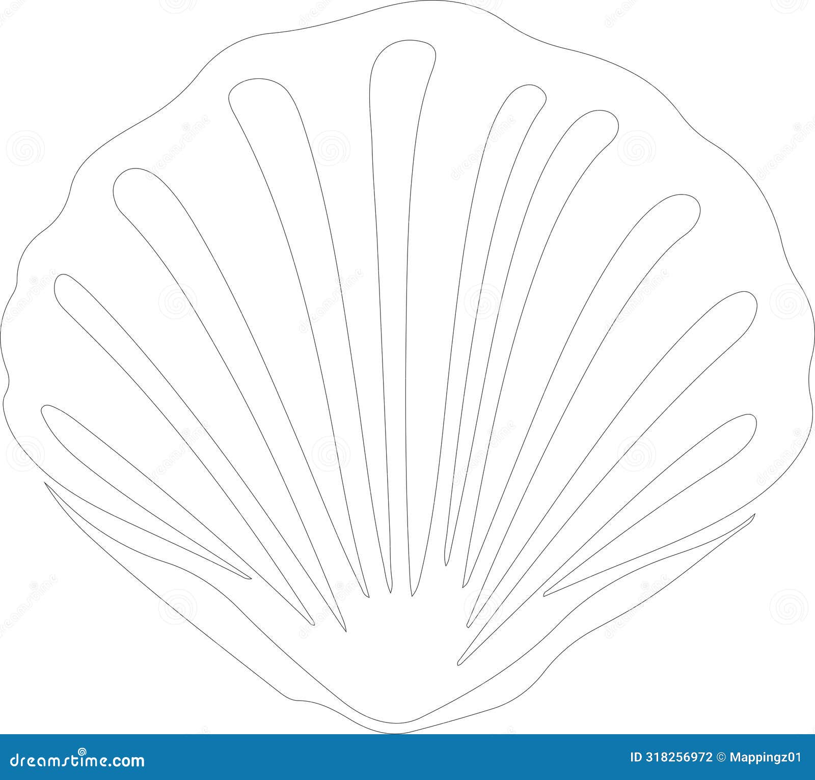 Bivalve Outline Silhouette Generative Ai Vector Illustration ...
