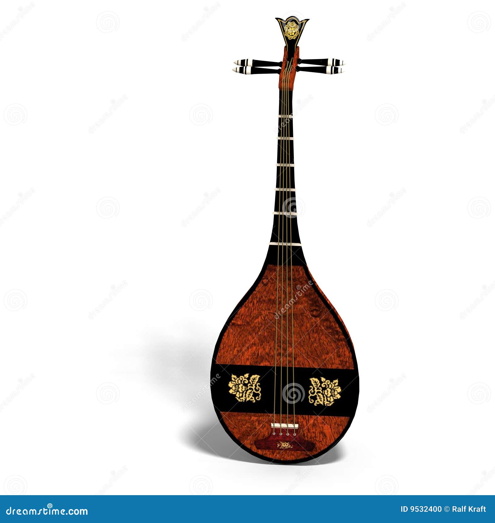 Biwa stock illustration. Illustration of isolated, strings - 9532400