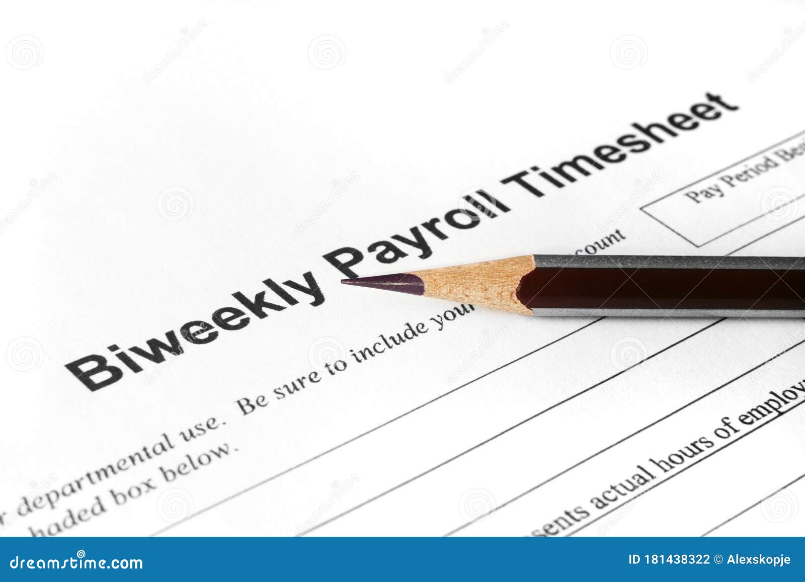 Biweekly payroll timesheet stock photo. Image of biweekly - 181438322