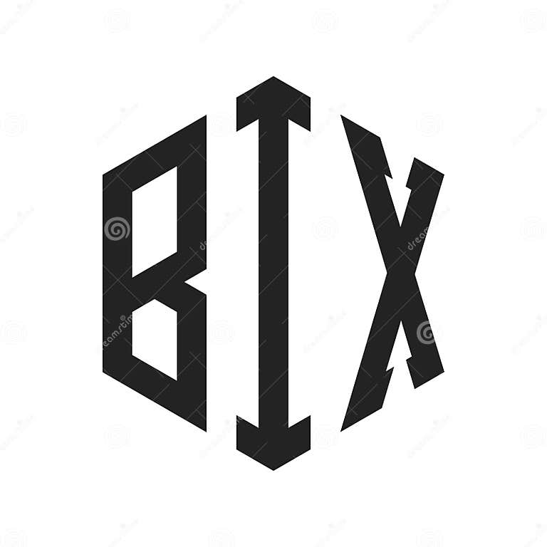 BIX Logo Design. Initial Letter BIX Monogram Logo Using Hexagon Shape ...