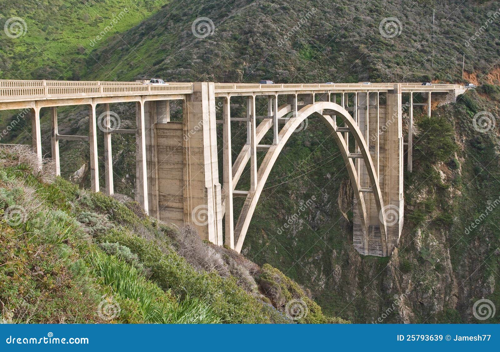 Bixby Bridge stock image. Image of highway, arch, ravine - 25793639