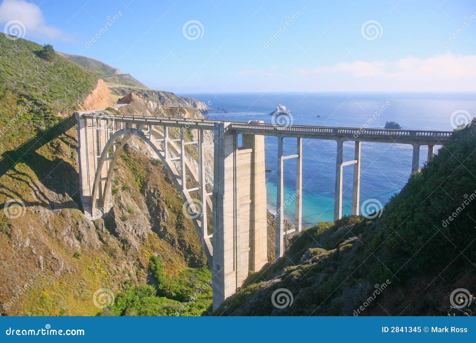 Bixby Bridge stock image. Image of bridge, water, bixby - 2841345