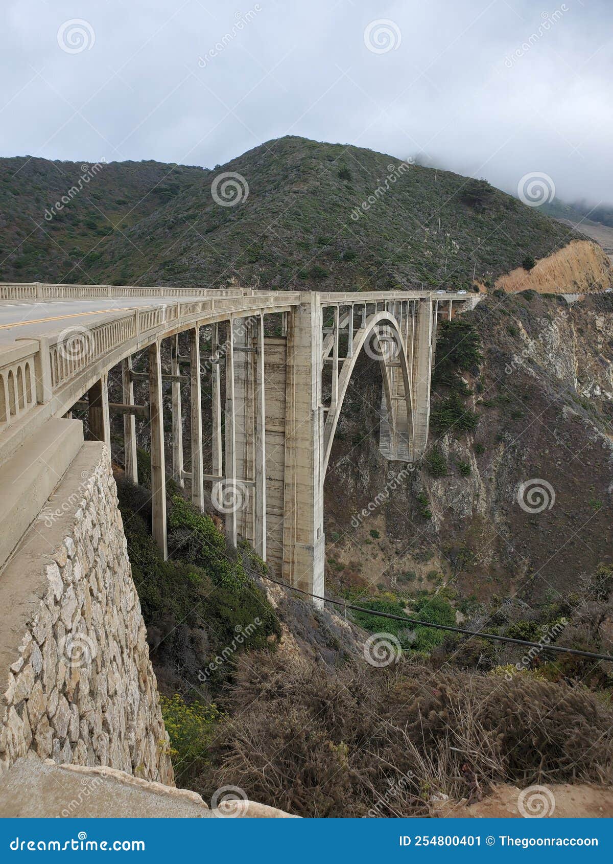 Bixby Bridge, Big Sur stock image. Image of coast, architecture - 254800401