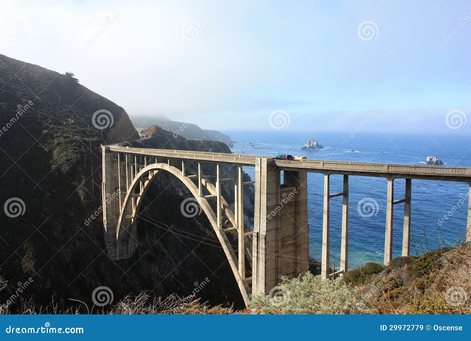 Bixby Creek Bridge Is A Reinforced Concrete Open-spandrel Arch Bridge ...