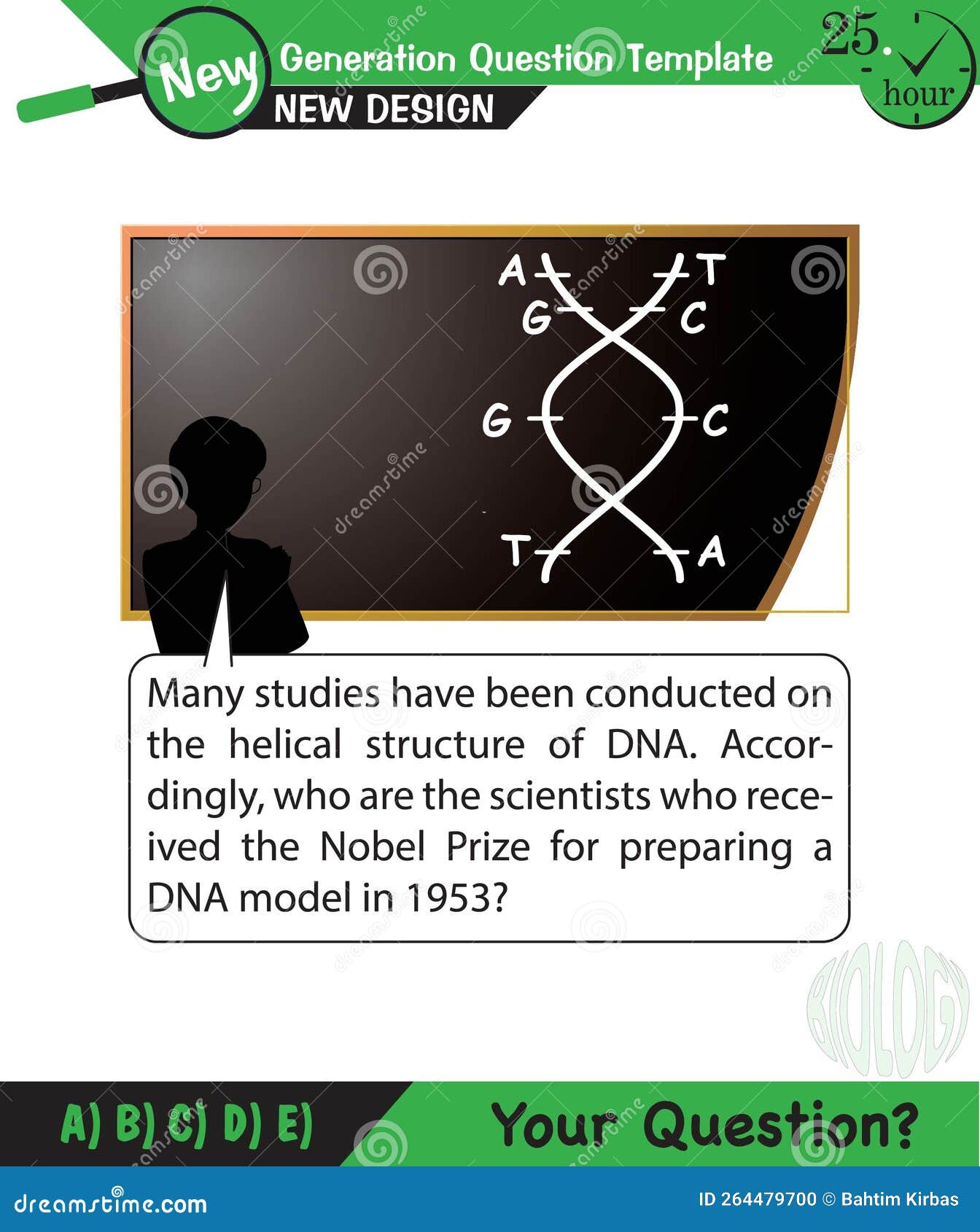 Biology, DNA Helix, DNA Replication, Next Generation Question Template ...