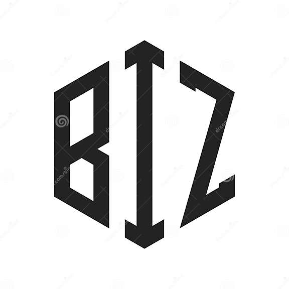 BIZ Logo Design. Initial Letter BIZ Monogram Logo Using Hexagon Shape ...