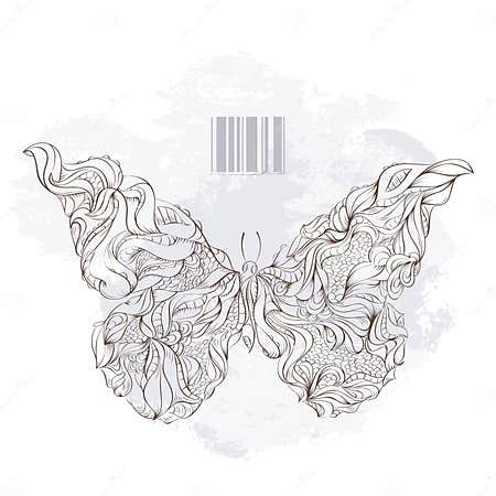 Bizarre butterfly stock vector. Illustration of swirl - 14222380