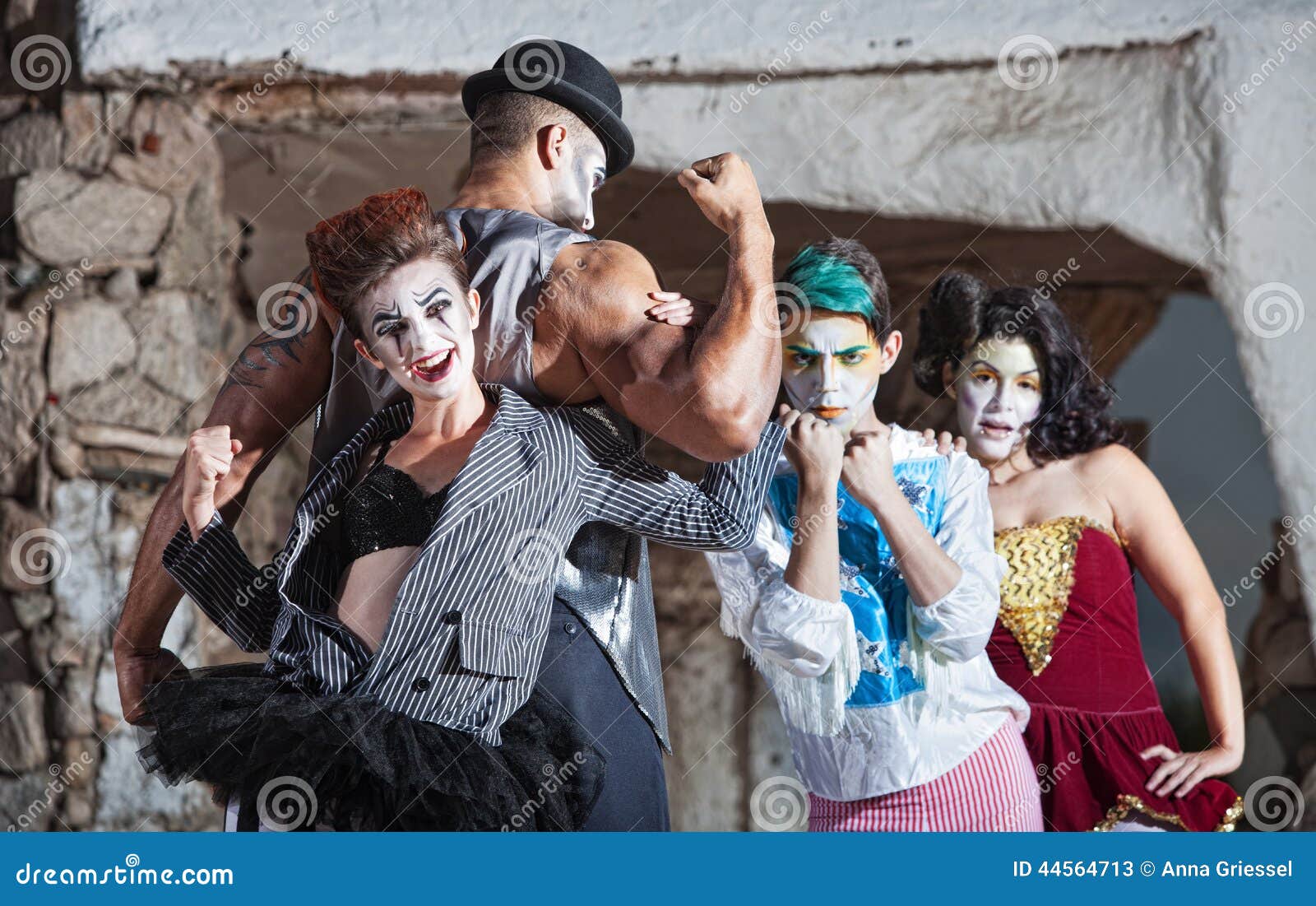 Bizarre Cirque Performance stock image. Image of hispanic - 44564713