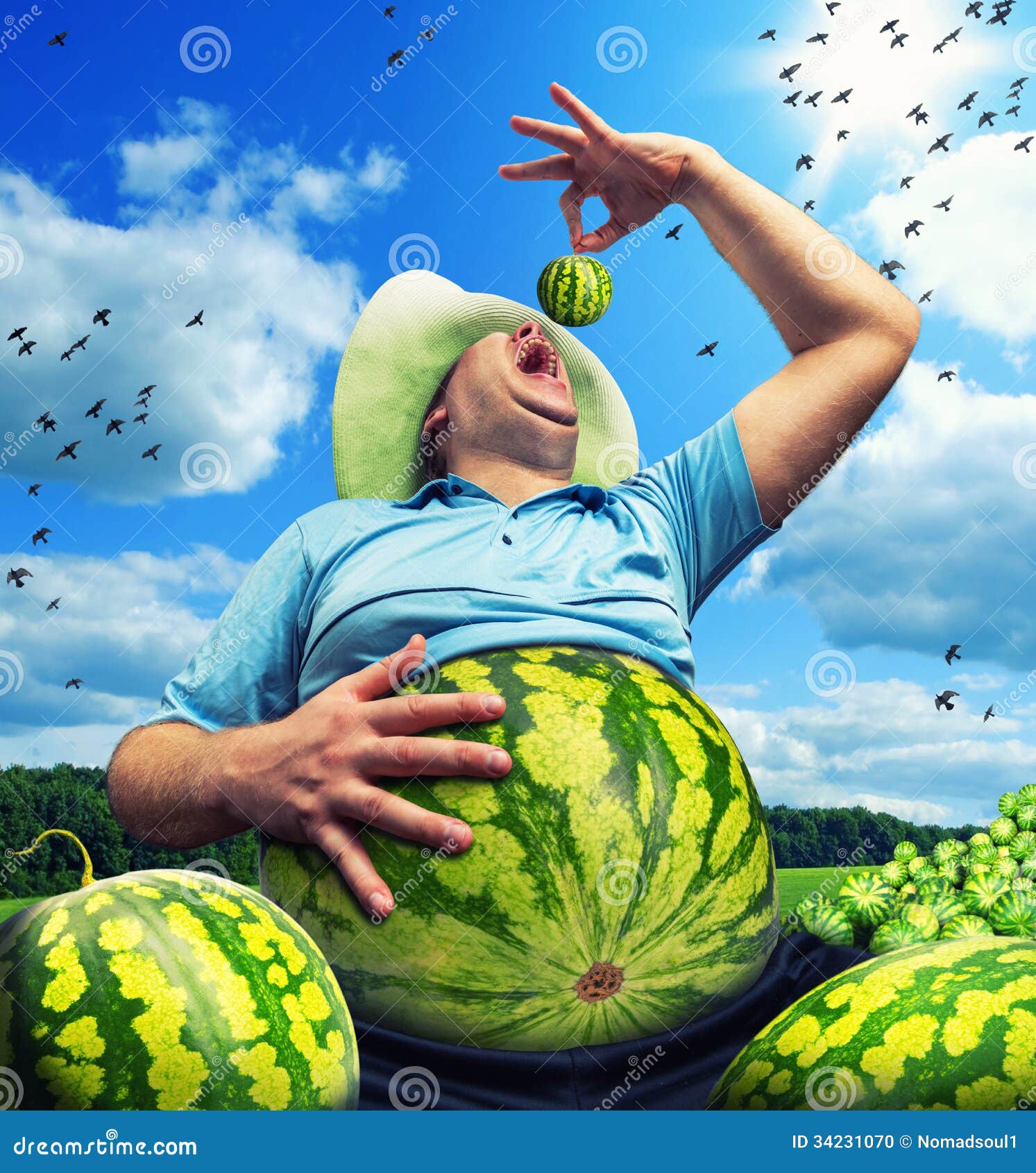 Bizarre farmer stock photo. Image of male, farm, field - 34231070