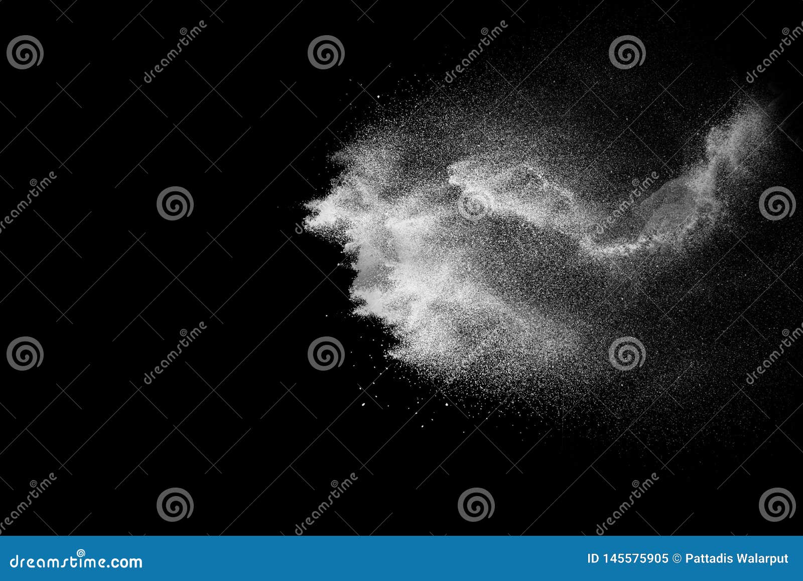 White Dust Particles Exhale in the Air. Stock Image - Image of glowing ...