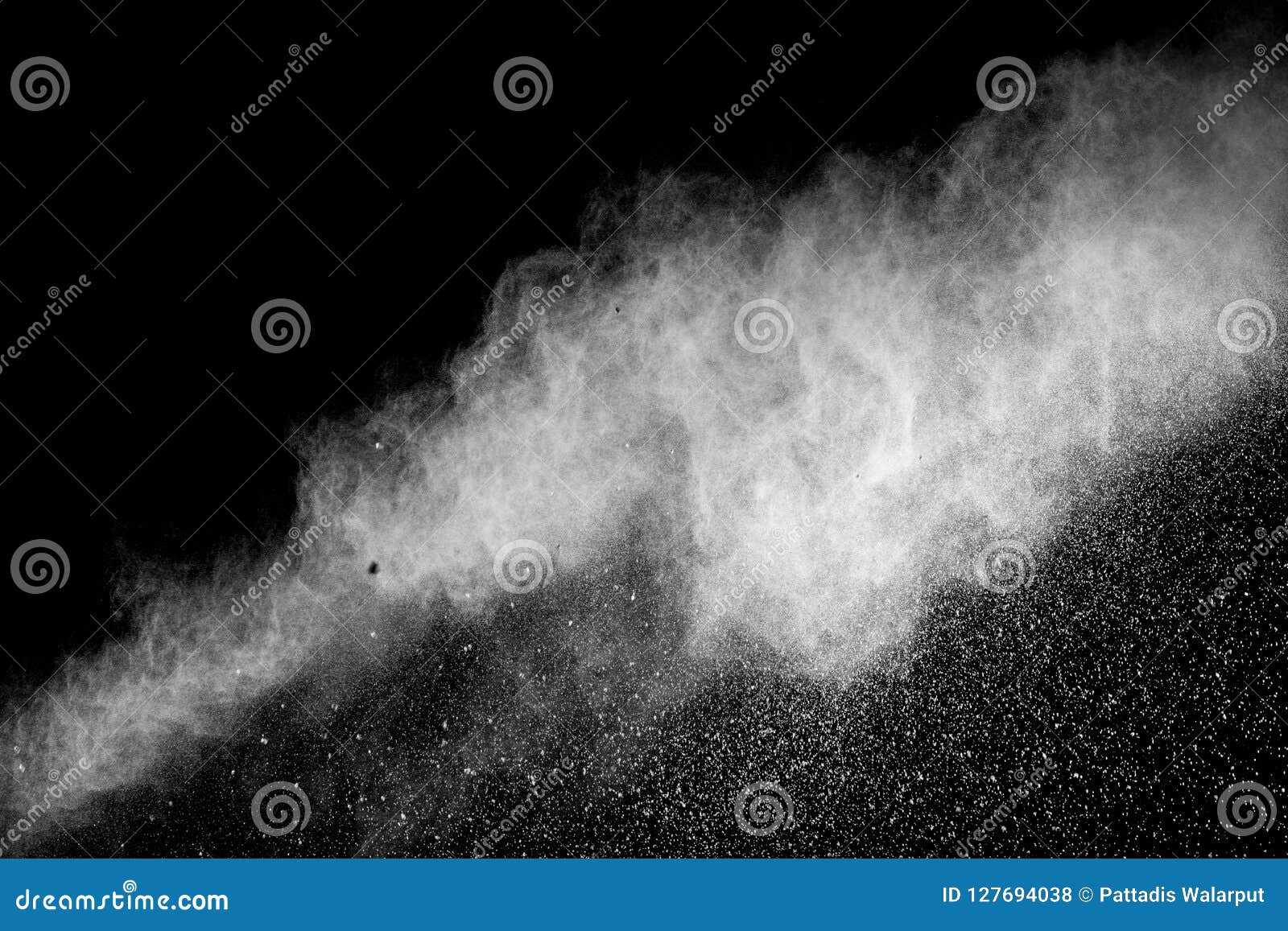 White Dust Particles Splash on Dark Background. Stock Photo - Image of ...