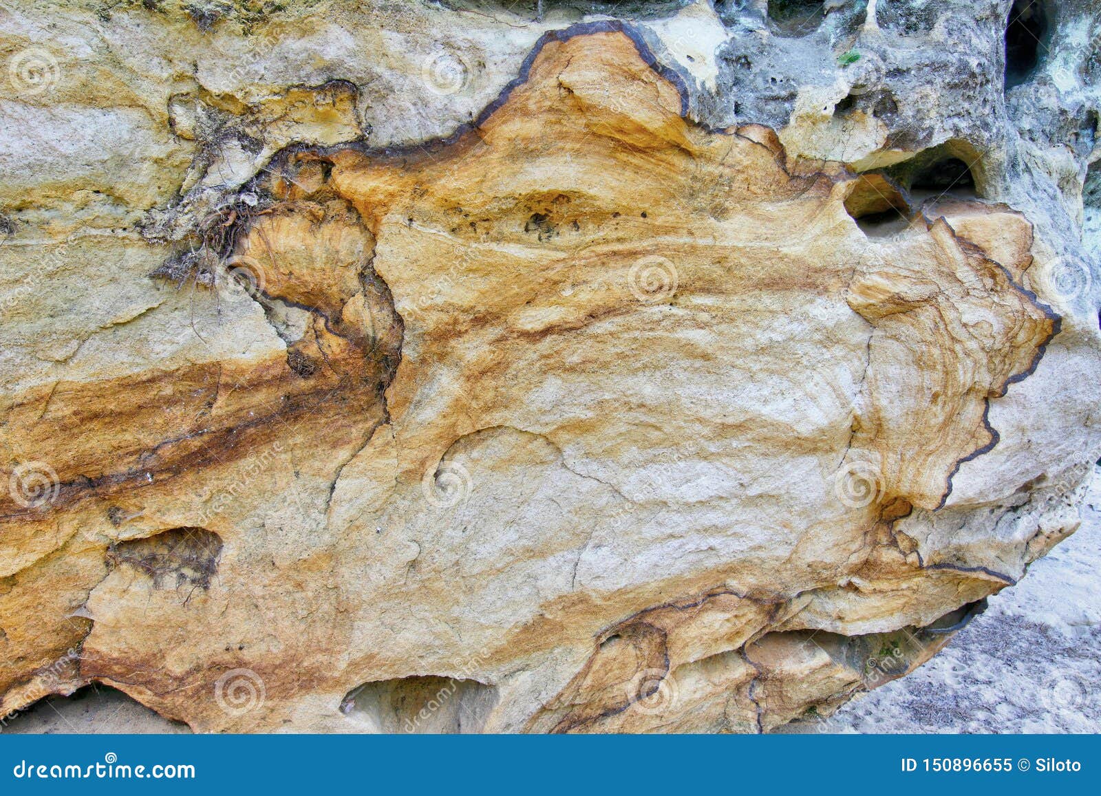 Bizarre Geological Formation - Iron in Sandstone Rocks Stock Image ...