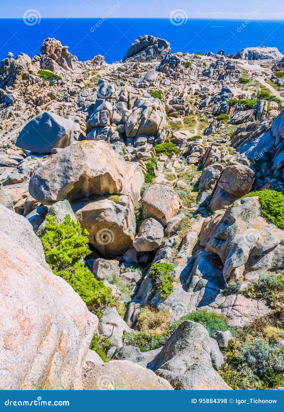 Bizarre Granite Rock Formations in Capo Testa, Sardinia, Italy Stock ...