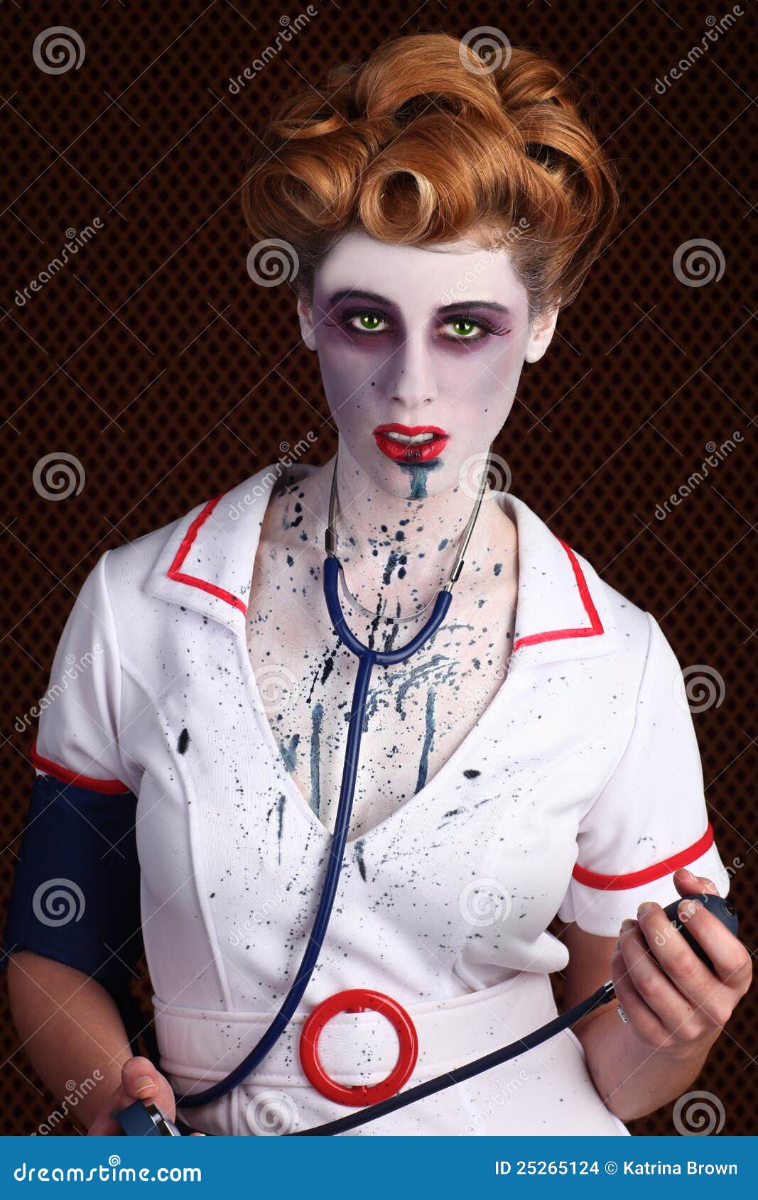 Bizarre Horror Themed Zombie Nurse Stock Photo - Image of dismay ...